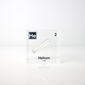 Helium Element Rarefied Gas Element Cube PERIODIC TABLE of Elements ...