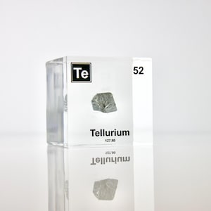 Tellurium Element Cube PERIODIC TABLE Display Encased in Acrylic for ...