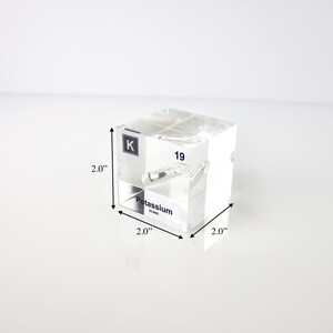 Potassium Element Cube PERIODIC TABLE Educational School Gift for Home ...