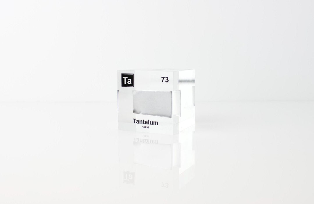 Tantalum Element Cube Encased in Lucite Acrylic Display for Teachers ...