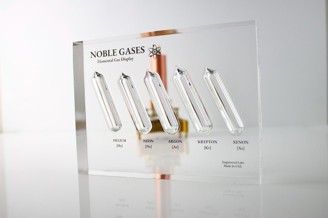 Noble Gas Display Helium Neon Argon Krypton Xenon Gases Ampoule in ...