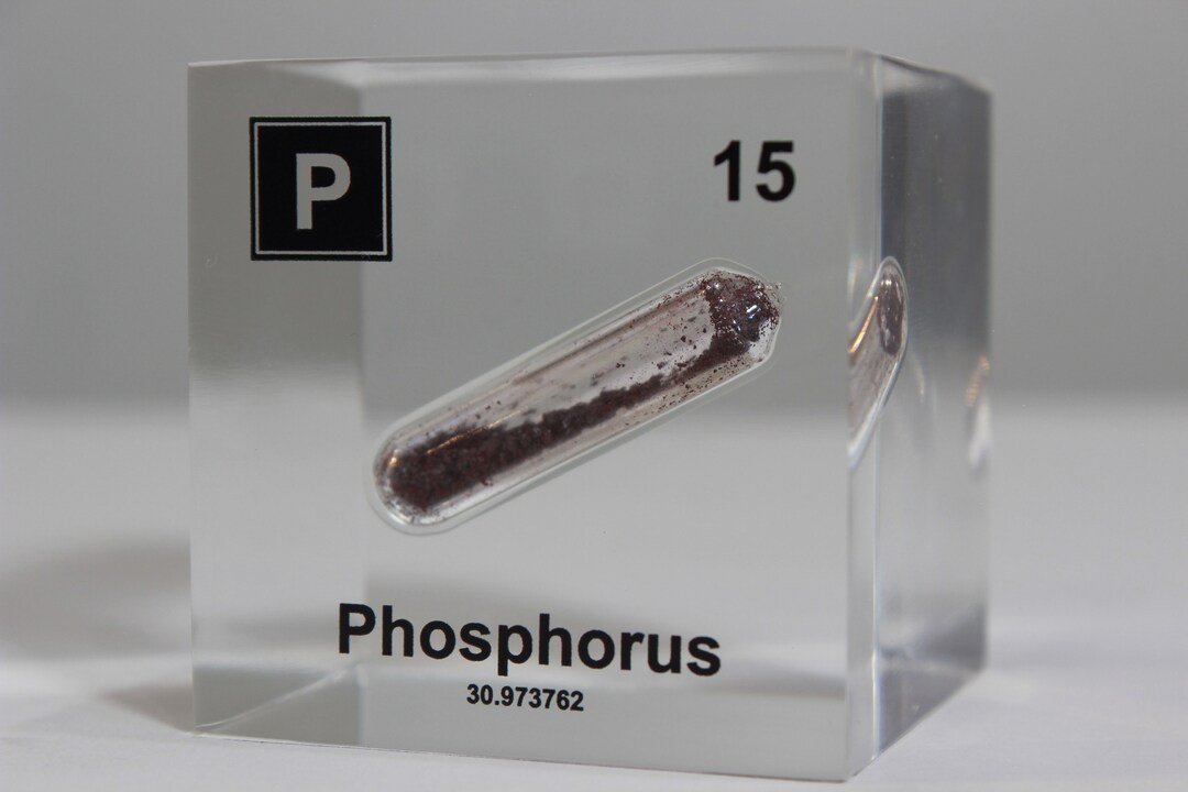 Phosphorus Element Cube Encased in Lucite Acrylic Display for Teachers ...