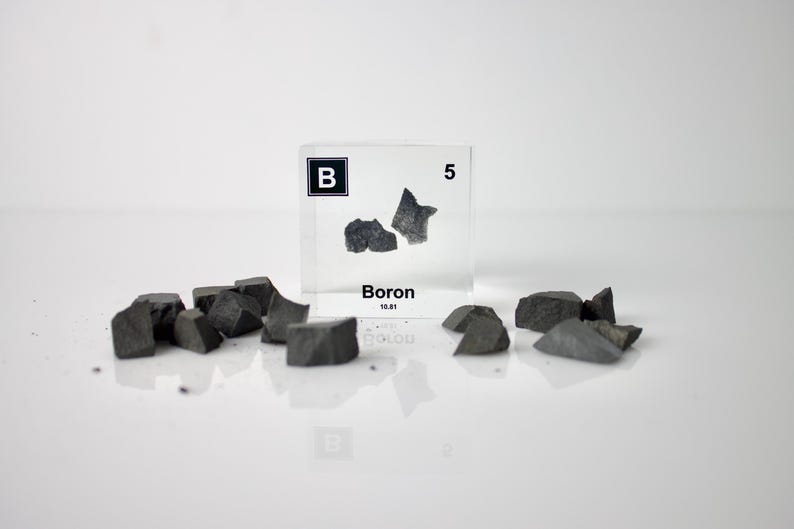 Boron Crystalline Element Cube 99.5% Pure Boron PERIODIC TABLE Sample ...