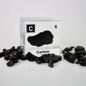 Carbon Element Cube Sample for Element Collection PERIODIC TABLE ...