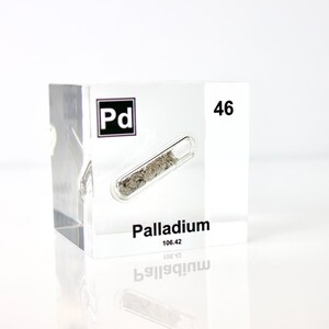 Palladium Element Cube Display for Science Enthusiast Decor for Science ...