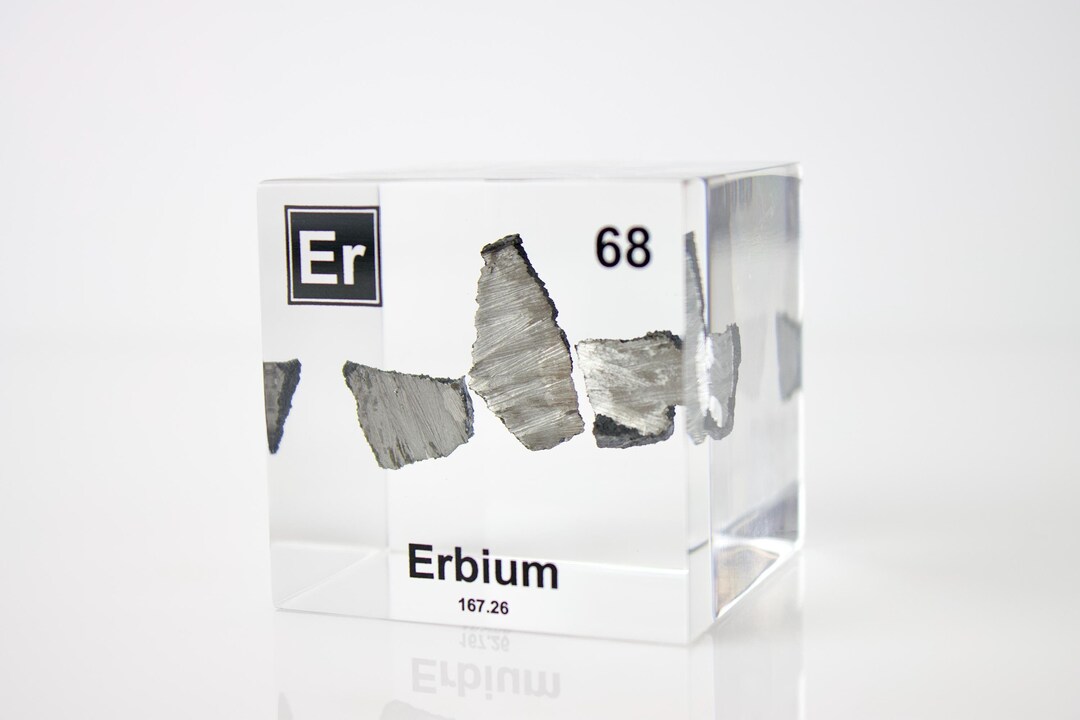 Erbium Element Cube Encased in Lucite Acrylic Display for Teachers ...