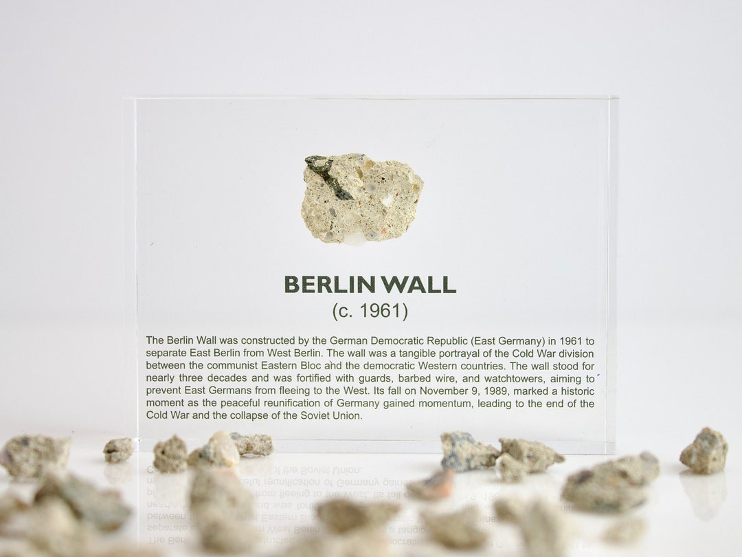 Authentic Berlin Wall Fragment Display With COA Great Gift Ideas for ...