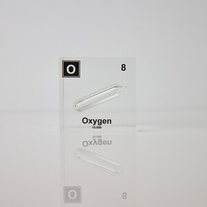Oxygen Element Cube PERIODIC TABLE Display for Teachers Gift Ampoule ...