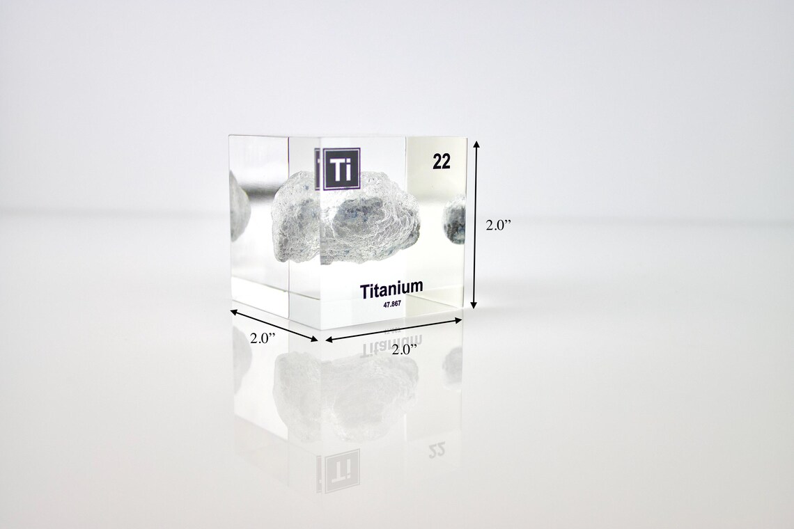 Titanium Element Cube PERIODIC TABLE Real Authentic Titanium Desk ...
