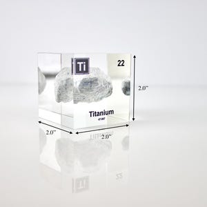 Titanium Element Cube PERIODIC TABLE Real Authentic Titanium Desk ...