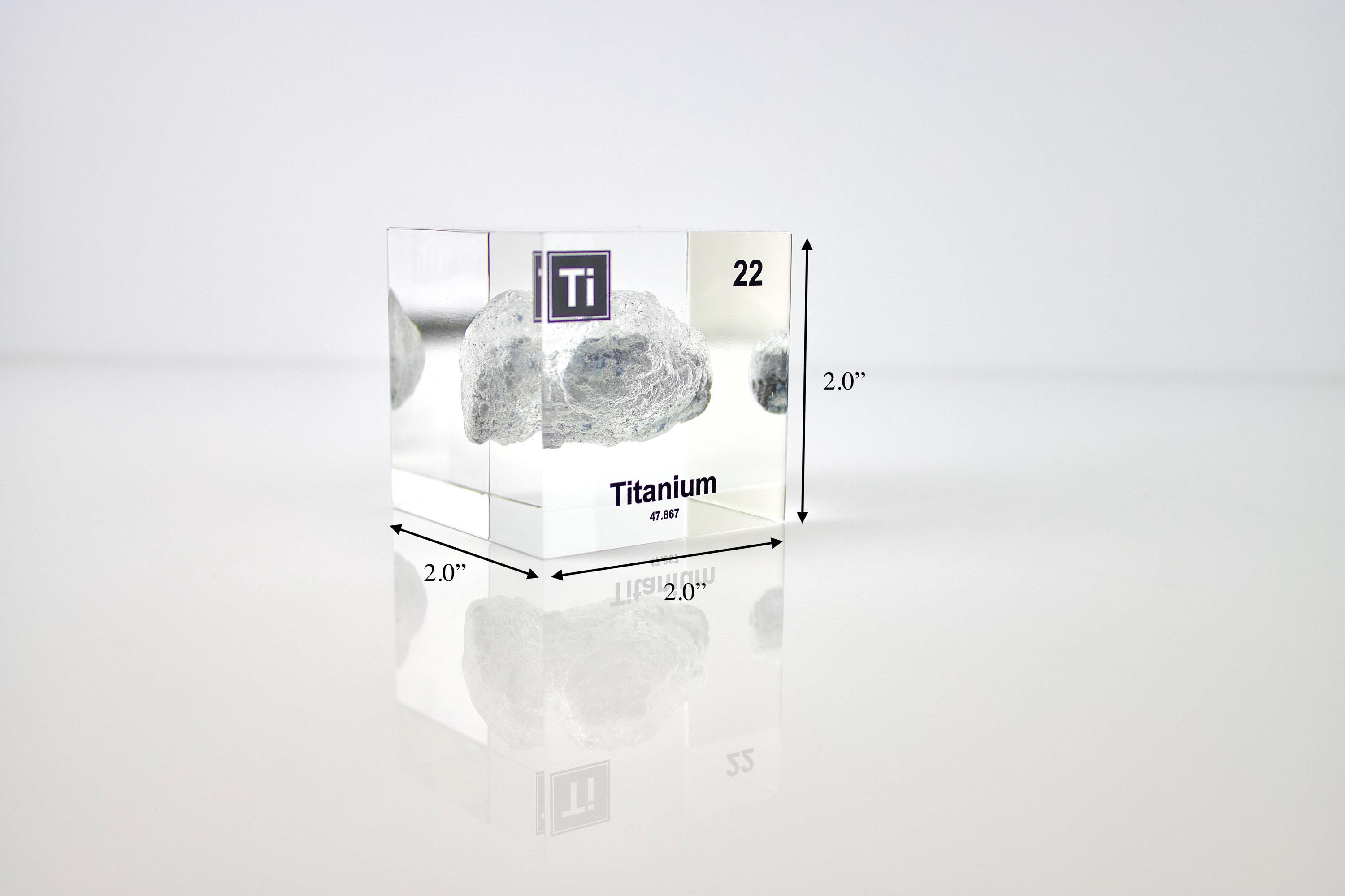 Titanium Element Cube PERIODIC TABLE Real Authentic Titanium Desk ...