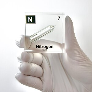 Nitrogen Element Cube PERIODIC TABLE of Elements Ampoule Display ...