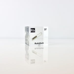 Rubidium Element Lucite Acrylic Cube PERIODIC TABLE of Elements Display ...