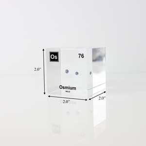 RARE Osmium Element Cube Periodic Table Display 99% Pure Metal Sample ...