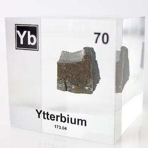 Ytterbium Element Cube PERIODIC TABLE Sample for Element Collection ...