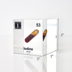 Iodine Authentic Element Cube Collection Display Gift Ideas for Science ...