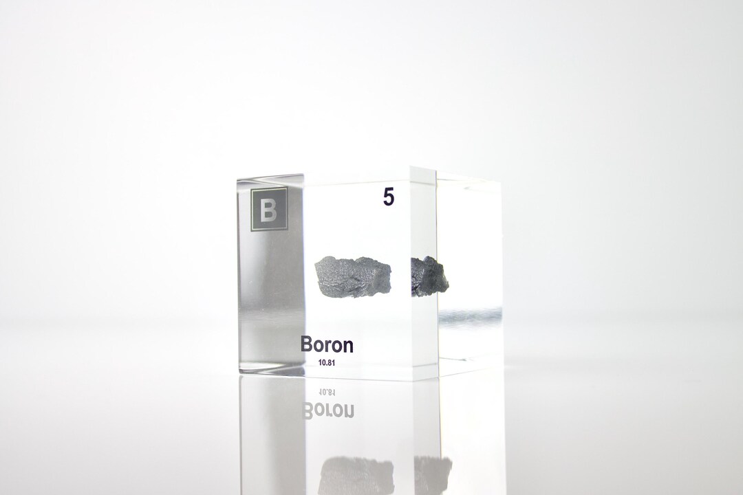 Boron Crystalline Element Cube 99.5% Pure Boron PERIODIC TABLE Sample ...
