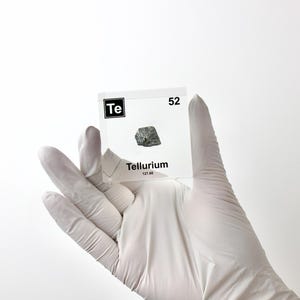 Tellurium Element Cube PERIODIC TABLE Display Encased in Acrylic for ...