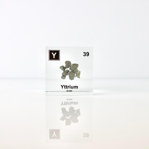 Yttrium Element Cube Sample for Element Collection PERIODIC TABLE ...