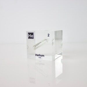 Helium Element Rarefied Gas Element Cube PERIODIC TABLE of Elements ...
