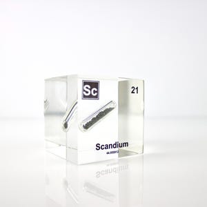 Scandium Element Cube for Periodic Table Display 99.995% Pure Sample ...
