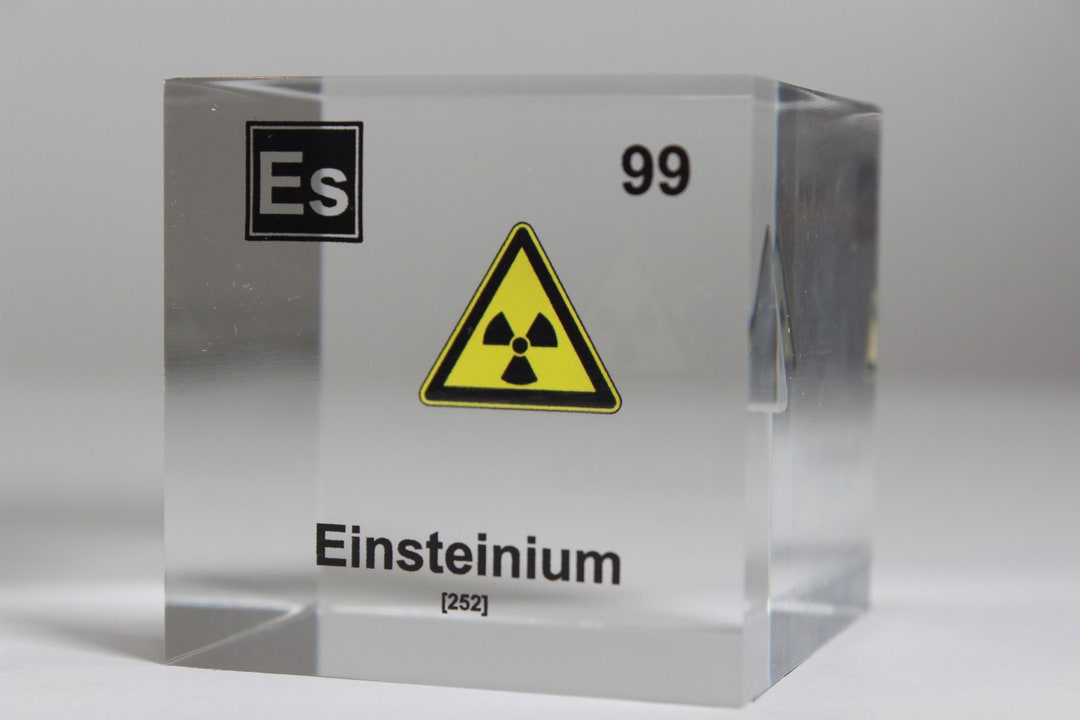 Einsteinium Cube Element Periodic Table Display for Living Room Science ...