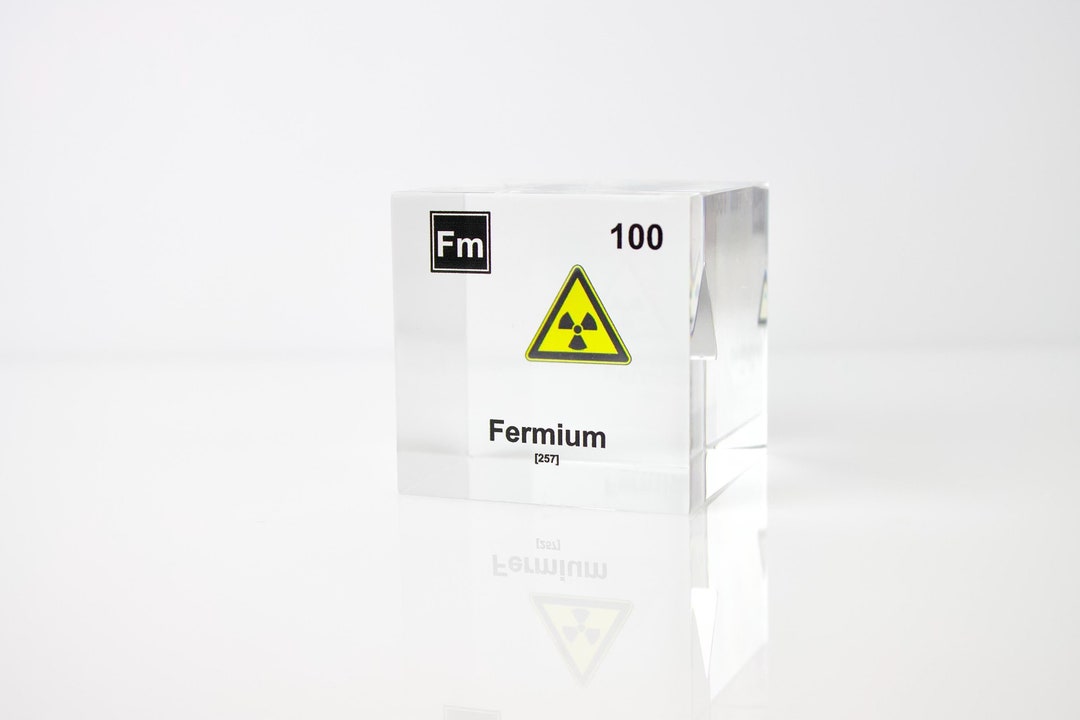 Fermium Cube Display School Education Scientist Table Decor Acrylic ...