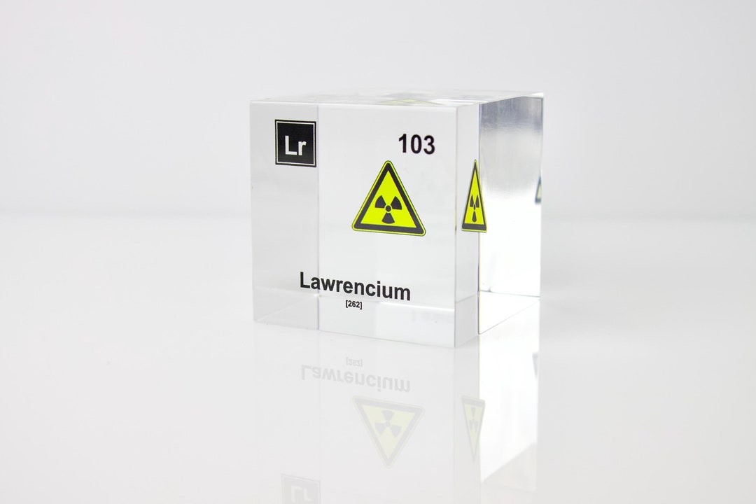 Lawrencium Cube Element Chemistry Periodic Table Display for Living ...