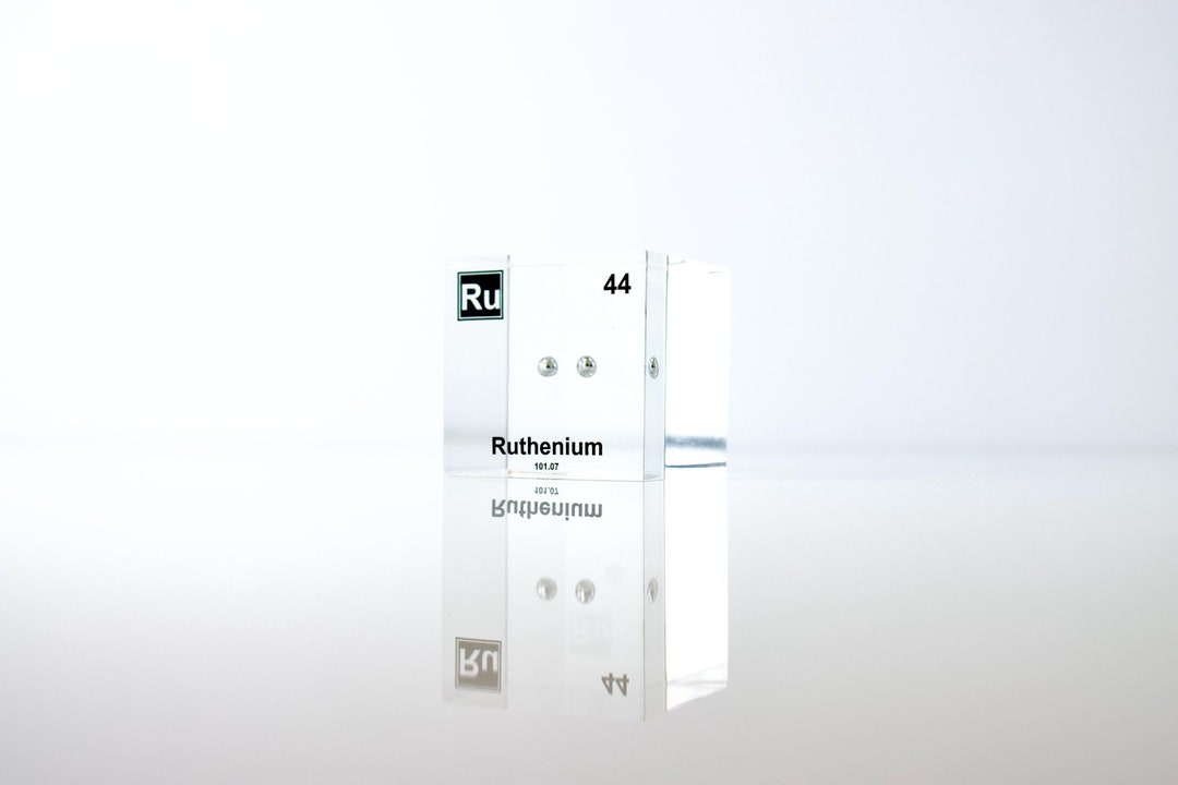 Ruthenium Element Cube Rare Periodic Table Real Element Science ...