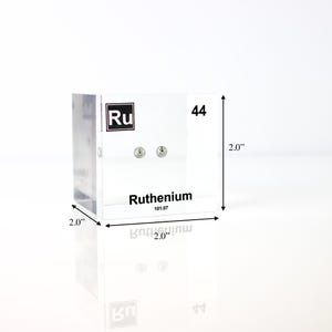 Ruthenium Element Cube Rare Periodic Table Real Element Science ...