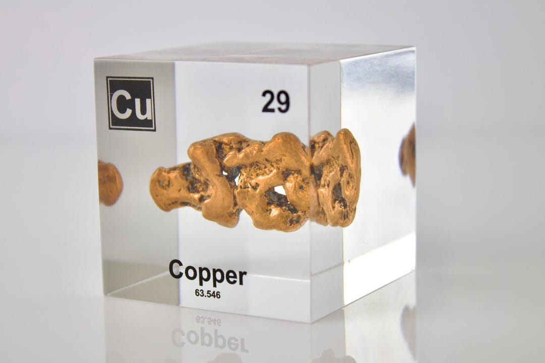 Copper Element Cube PERIODIC TABLE Educational Instrument Gift for ...