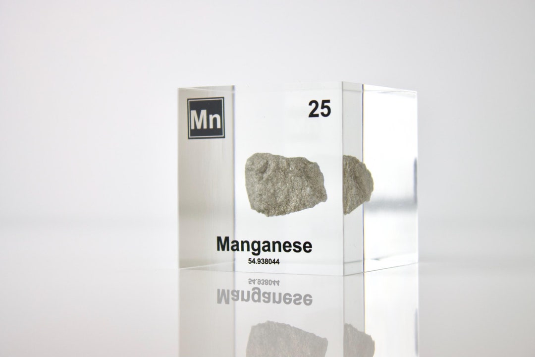 Manganese Element Cube PERIODIC TABLE Metal Chunk Sample for Element ...