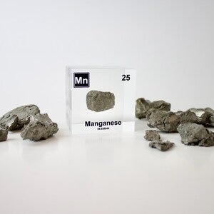 Manganese Element Cube PERIODIC TABLE Metal Chunk Sample for Element ...