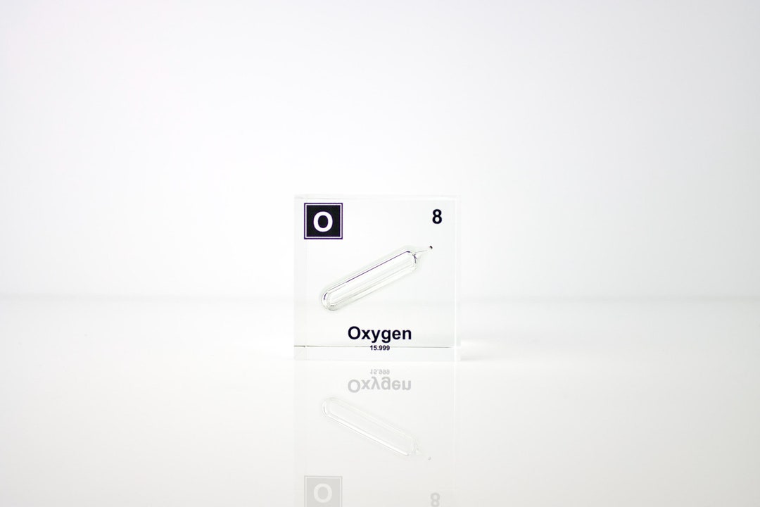 Oxygen Element Cube PERIODIC TABLE Display for Teachers Gift Ampoule ...