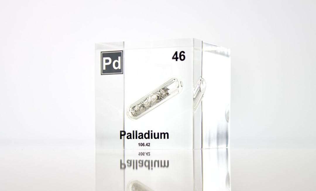 Palladium Element Cube Display for Science Enthusiast Decor for Science ...