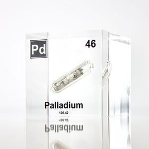 Palladium Element Cube Display for Science Enthusiast Decor for Science ...
