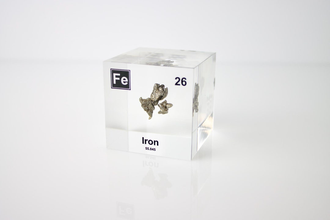Iron Element Cube Sample for Element Collection PERIODIC TABLE ...