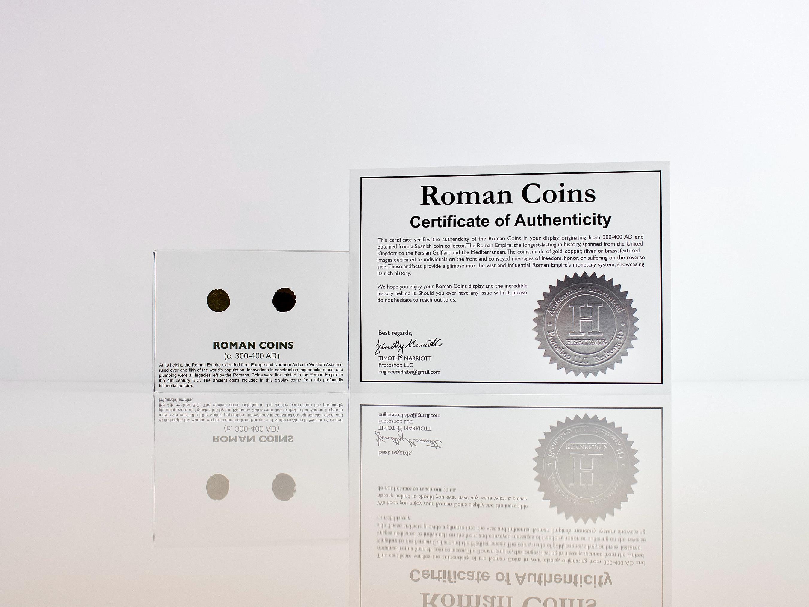 Roman Coin Display Authentic Quality Ancient Roman Empire Acrylic ...