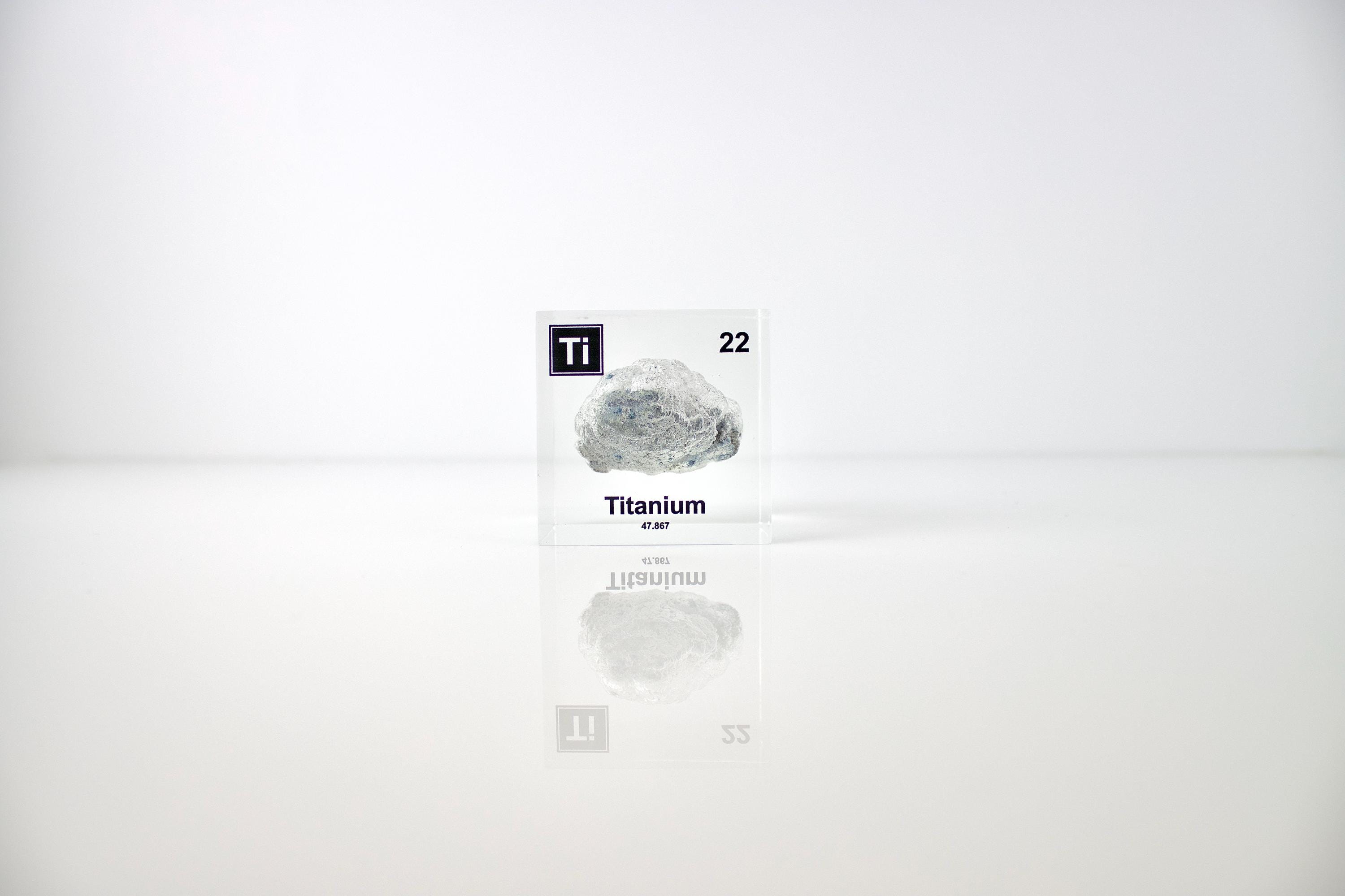 Titanium Element Cube PERIODIC TABLE Real Authentic Titanium Desk ...