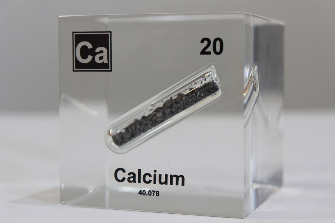 Calcium Element Cube PERIODIC TABLE Raw Calcium Element Student Desk ...