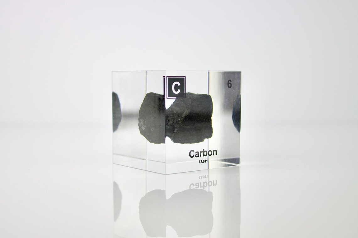 Carbon Element Cube Sample for Element Collection PERIODIC TABLE ...