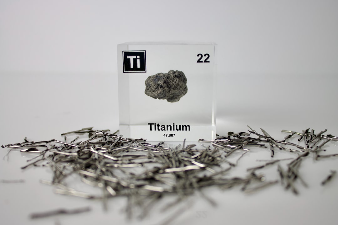 Titanium Element Cube PERIODIC TABLE Real Authentic Titanium Desk ...