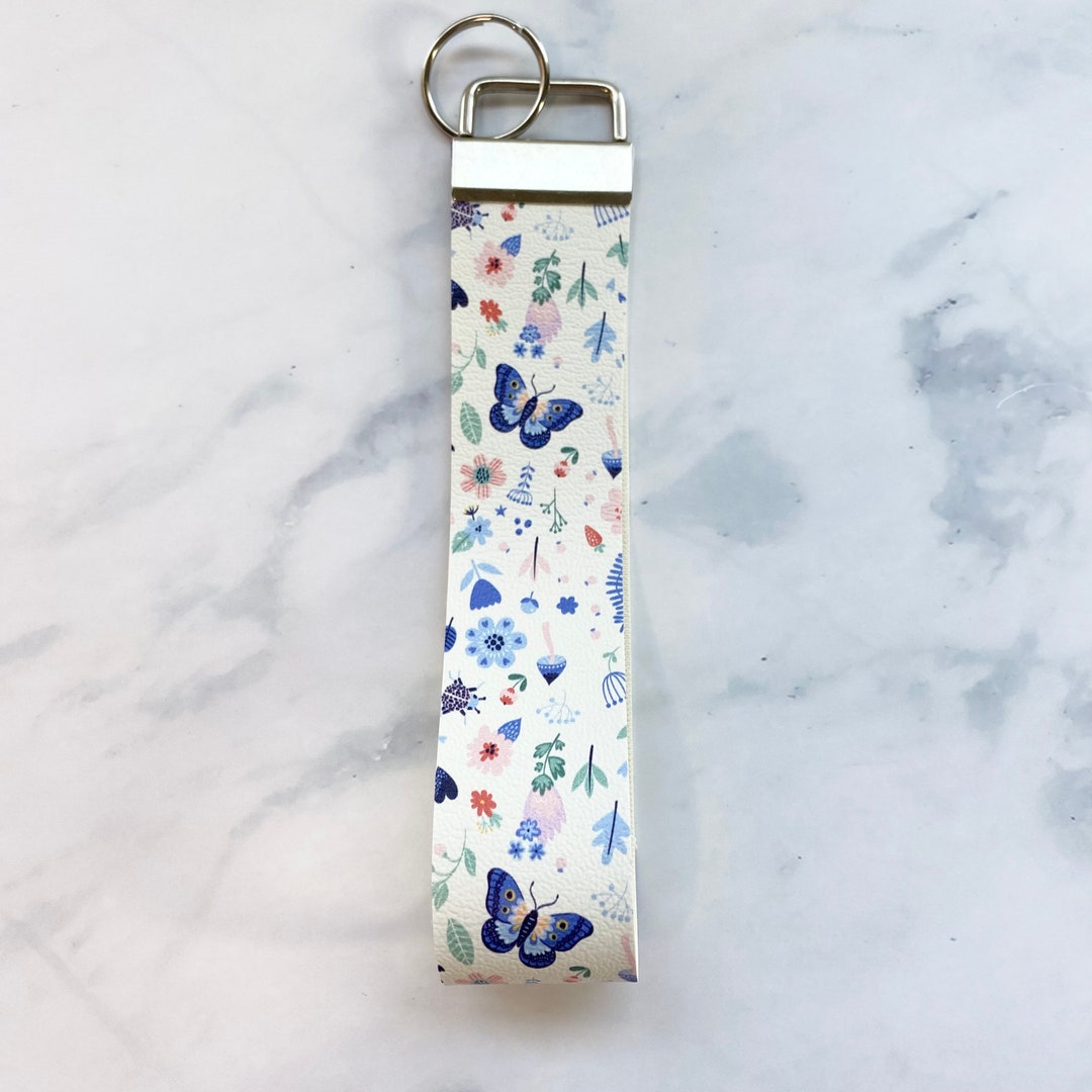 Blue Dragonfly Keychain, Blue Butterflies, Blue Flowers, Key Fob ...