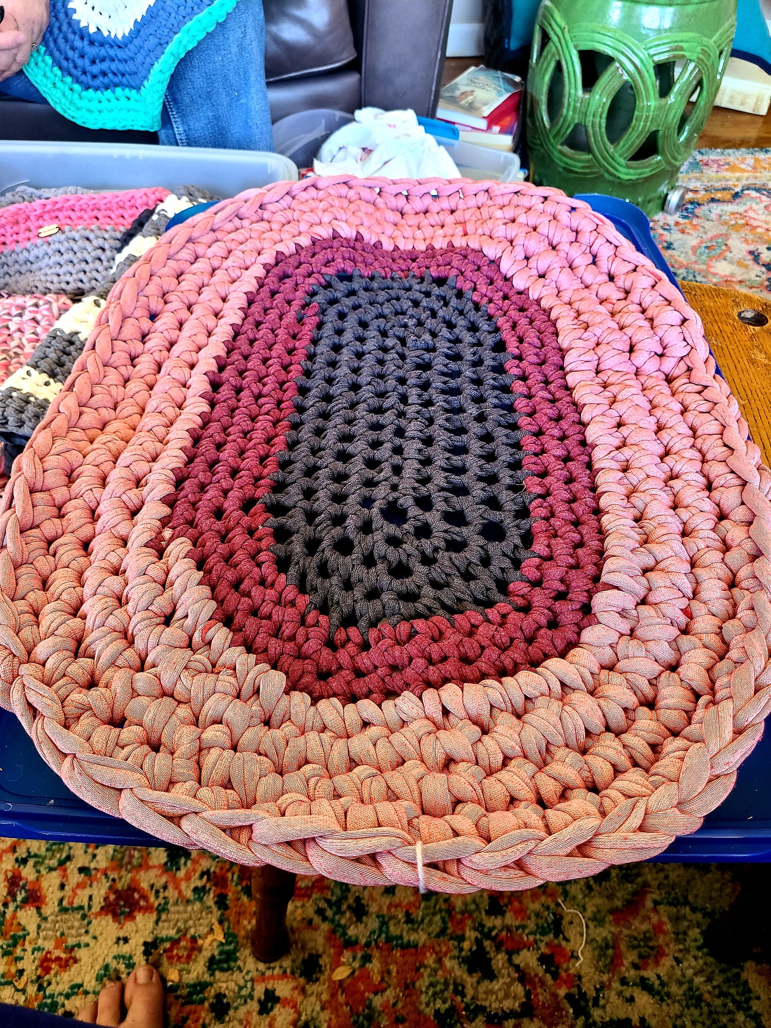 Crochet Oval Rag Rug Pattern! - Any Size Oval - Etsy
