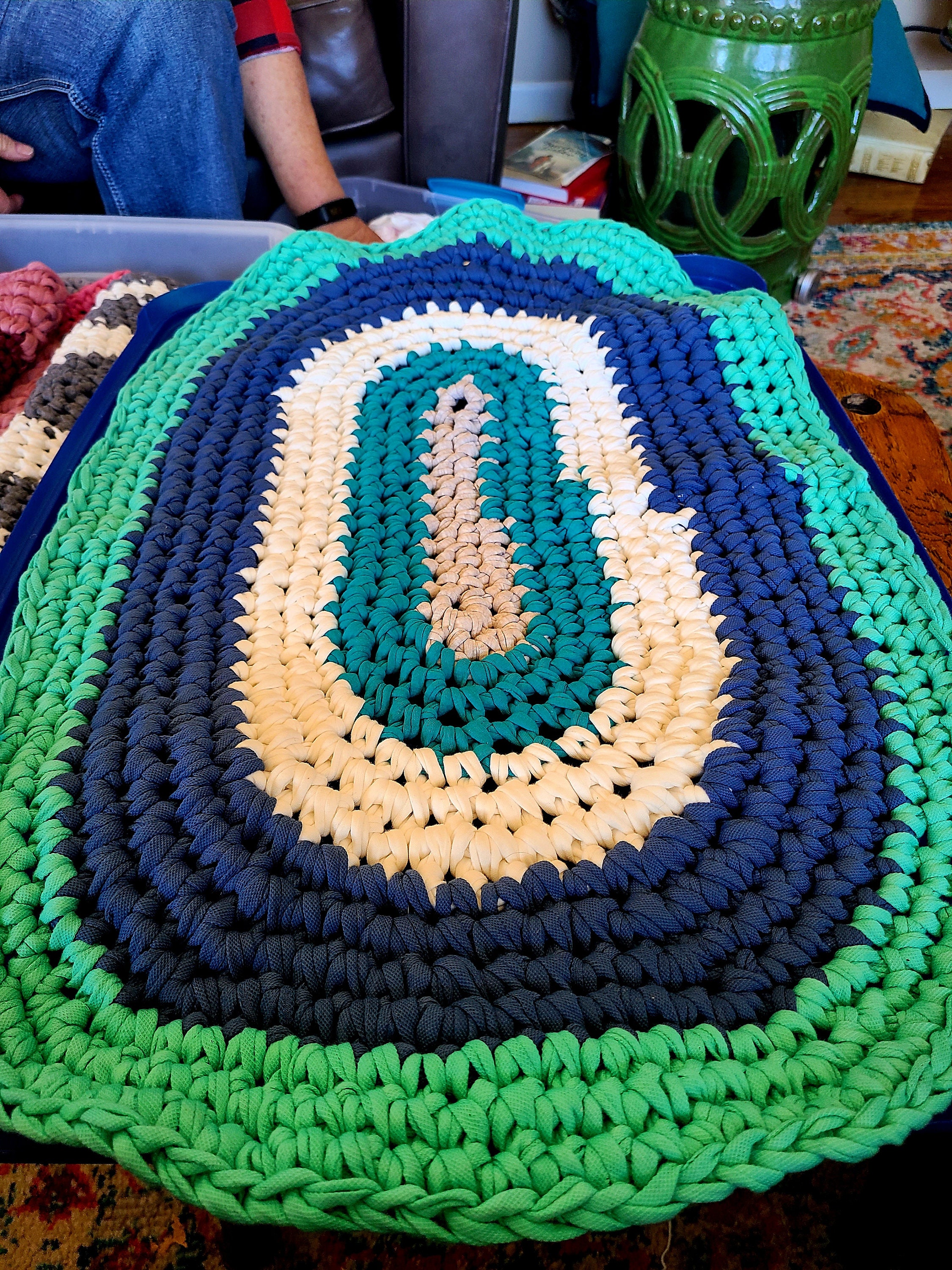 Crochet Oval Rag Rug Pattern! - Any Size Oval - Etsy