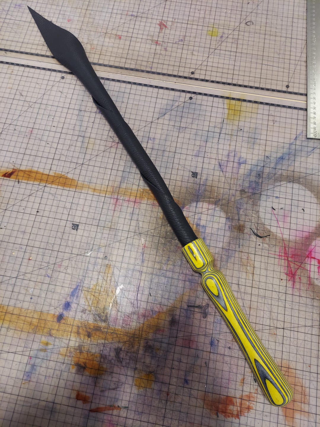 32.5in Yellow Short Spectraply Dragontail With Heavy Leather - Etsy