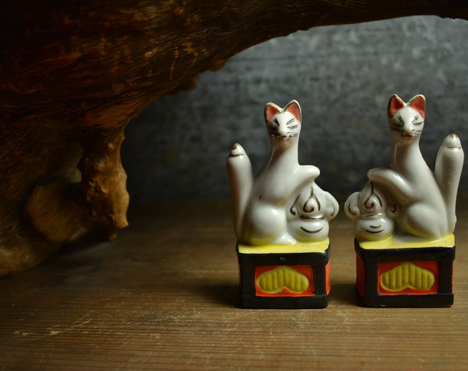 Japanese Pottery Doll Vintage Ornament SHRINE ALTAR KITSUNE Antique ...