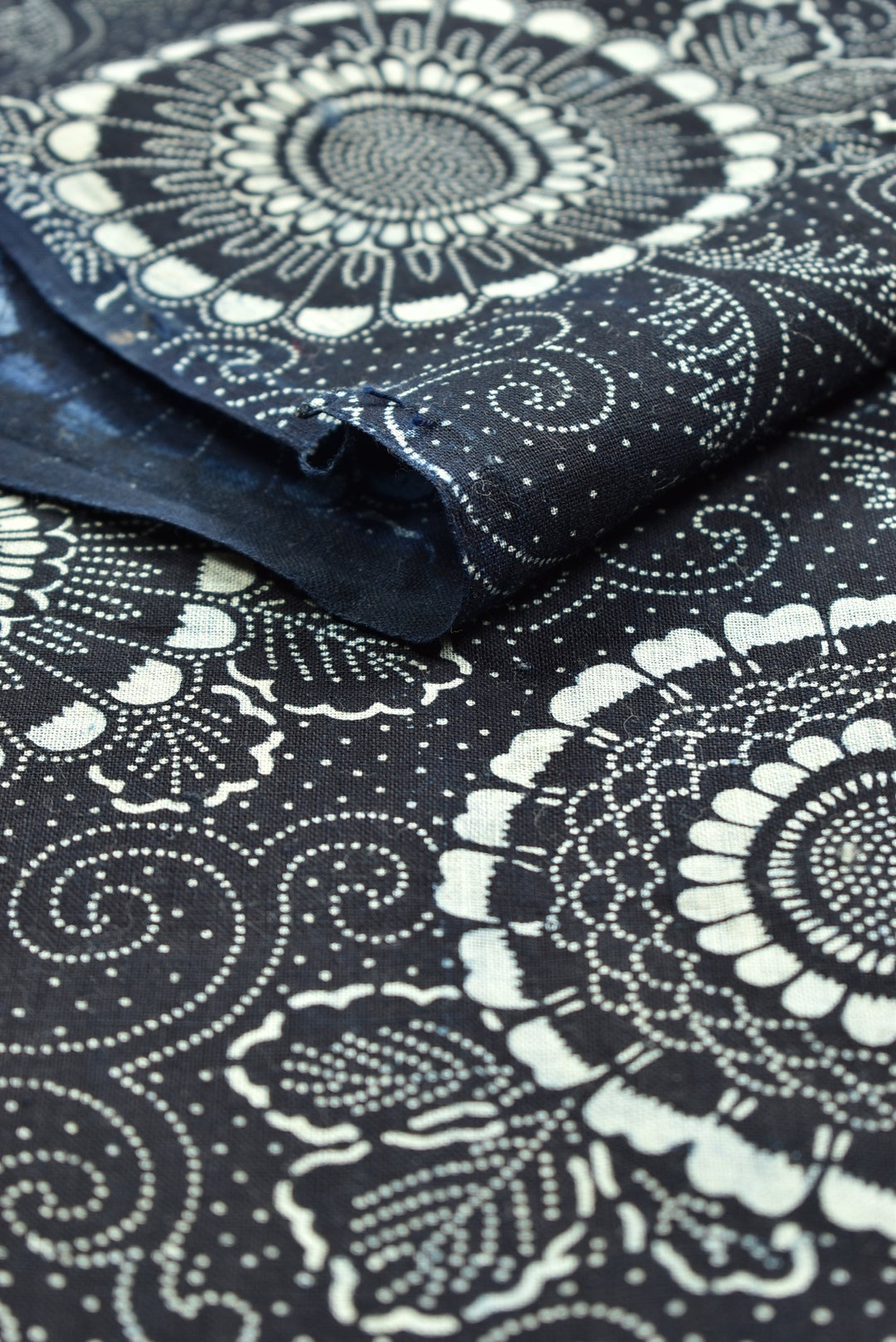 Japanese Textile Vintage Kimono Fabric Cotton Antique Boro Patch Indigo ...