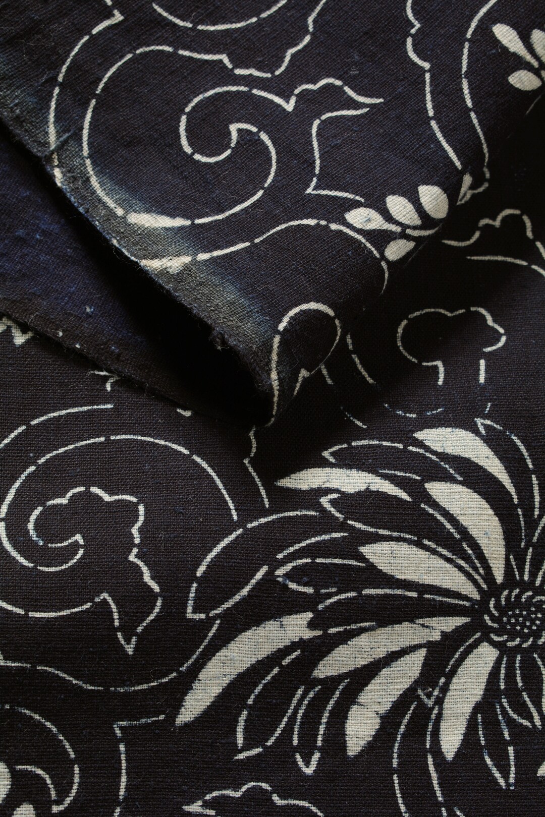 Japanese Textile Vintage Kimono Fabric Cotton Antique Boro Patch Indigo ...