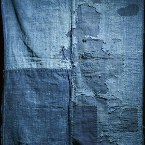 Japanese Textile Antique Fabric Cotton Vintage Kimono Boro Patch Indigo ...